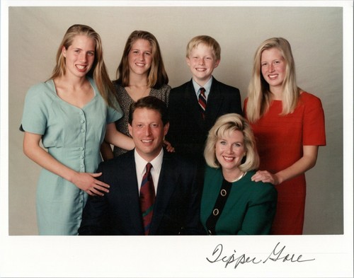 TIPPER GORE & Family Signed Autographed Photo 8x10 | eBay