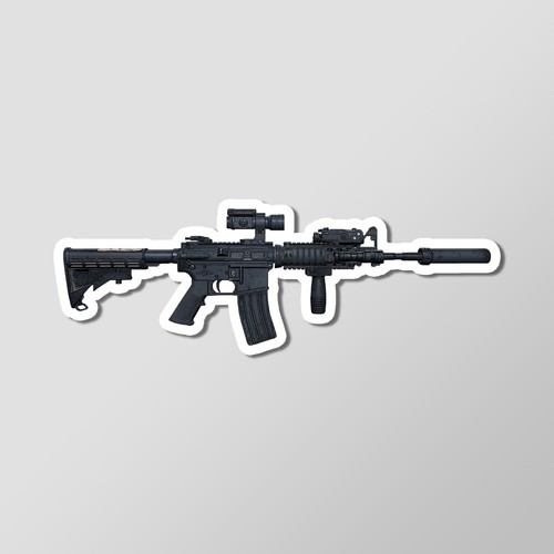 M4A1 SOPMOD Block 1 Classic Rifle - Laptop Sticker Vinyl 4" Wide | eBay