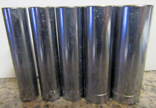 5 Craftsman Deep Sockets -G- 1/4'' Dr 6 Pt 5/16, 11/32, 3/8, 7/16, 1/2 ...