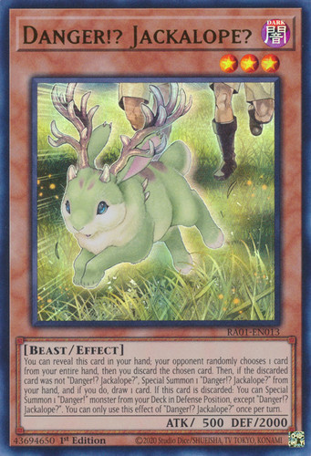 Danger!? Jackalope? RA01-EN013 Ultra 1st 25th Anniversary Mint YUGIOH ...