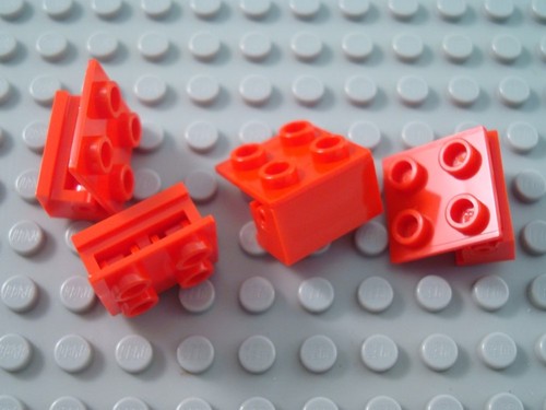 LEGO Lot of 4 Red 1x2 Brick Hinges with 2x2 Tops | eBay