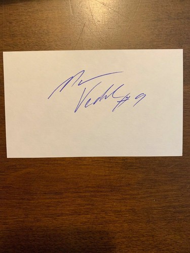 MARK VEDRAL - NEBRASKA FOOTBALL - AUTHENTIC AUTOGRAPH SIGNED INDEX ...