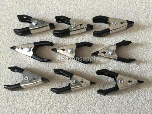 New 12pc Black Mini Spring Clamp Metal,2" Rubber Tips Set - Black | eBay