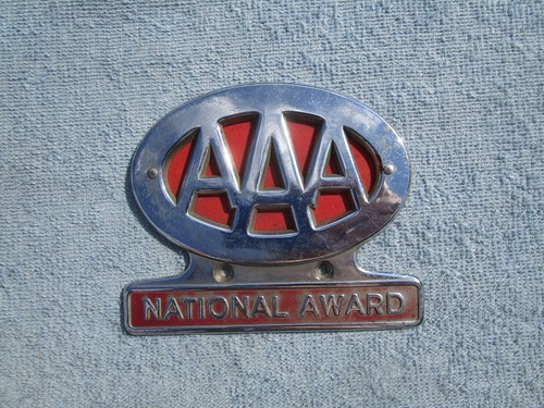 Chrome AAA National Award Grille Badge Plate Bumper Topper Accessory ...
