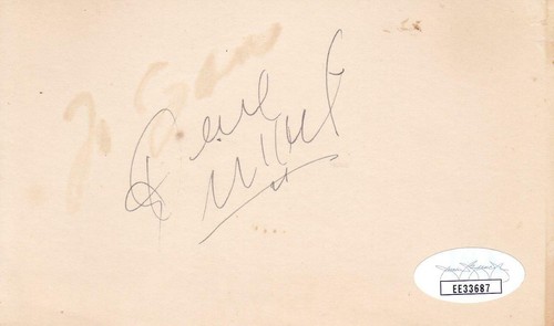 GENE VINCENT d 1971 Signed 3x5 Card Musician be bop a lula JSA EE33687 ...
