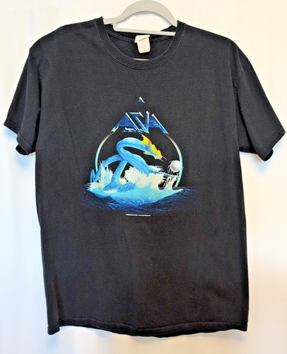 ASIA 2006 "Pre vtg" front back graphic concert t shirt navy blue L ...
