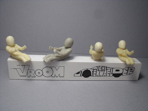 1/43 FIGURES O SCALE MODERN RACE DRIVERS CLOSED HELMETS SET 366 VROOM ...