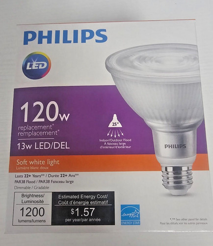 PHILIPS (567750) LED 13PAR38/927/F25/DIM 120V ** Sold as 4 pcs ** | eBay