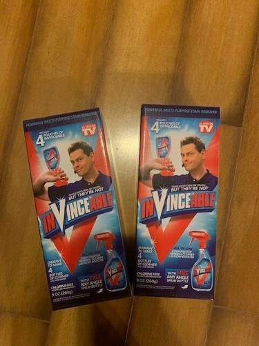 LOT OF 2 Invinceable ALL-IN-ONE Stain Fighter Any Angle Bottle + 8 ...