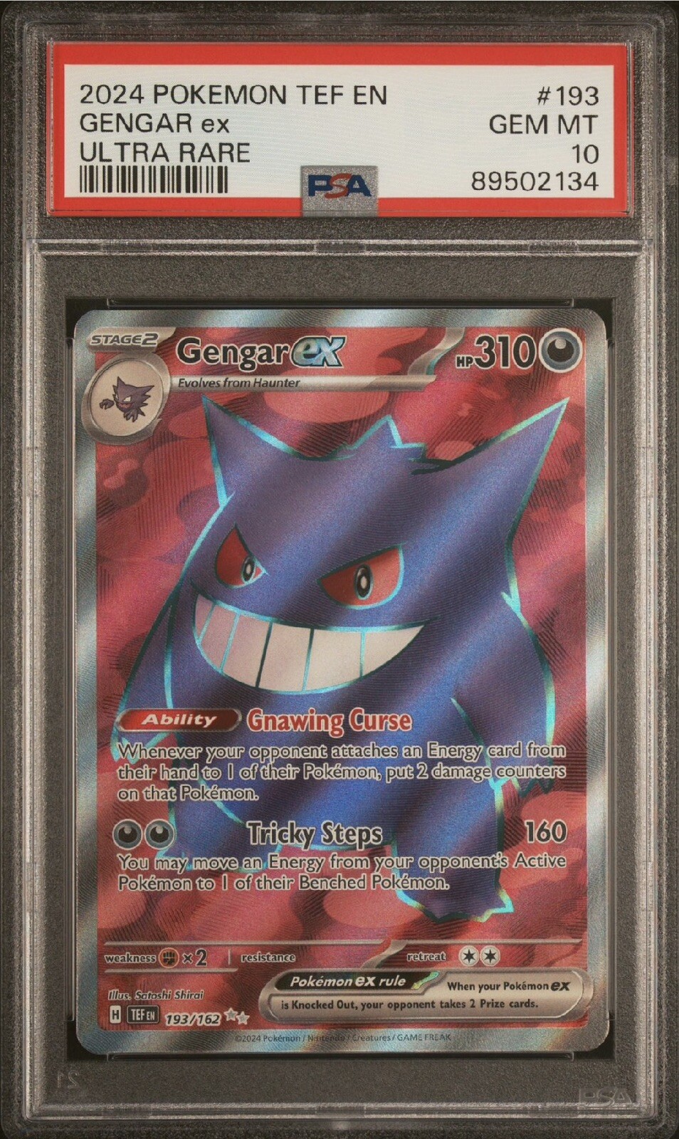 Gengar ex 2024 Scarlet & Violet: Temporal Forces #193/162 Ultra Rare ...
