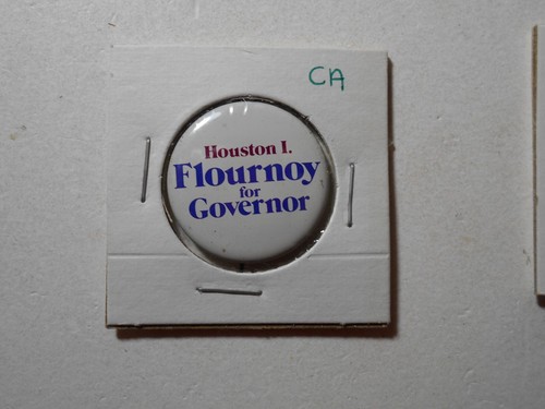1-1/8" Houston Flournoy California Governor litho pinback button | eBay