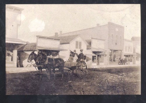 REAL PHOTO THAWVILLE ILLINOIS DOWNTOWN STREET SCENE STORES POSTCARD ...
