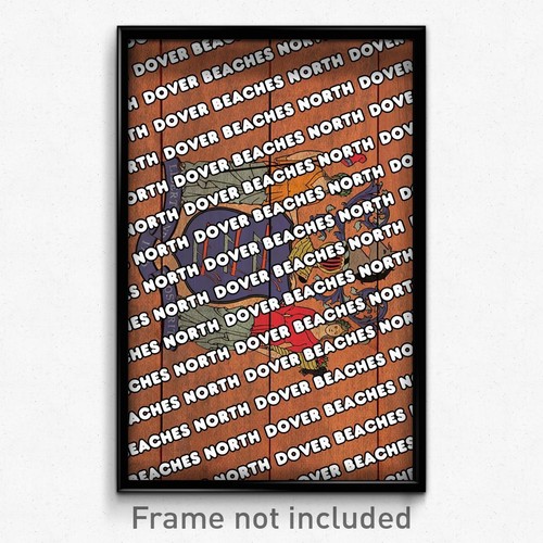 Dover Beaches North New Jersey Poster (NJ City Souvenir 11x17 Town ...