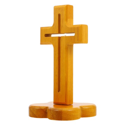 Elegant Wooden Cross Wood Cross Craft Decoration Tabletop Crafting ...