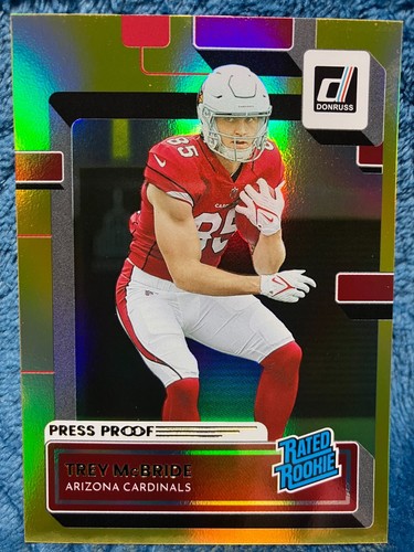Trey McBride 2022 Panini Donruss # 337 Gold Holo Press Proof Rated ...
