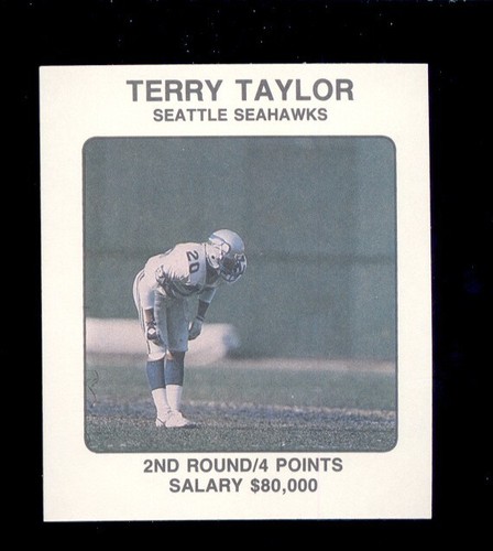1989 NFL Franchise Board Game TERRY TAYLOR Seattle Seahawks Card | eBay