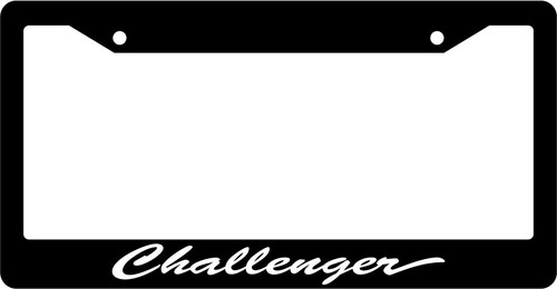 Black Plastic License Frame CURSIVE "CHALLENGER" | eBay
