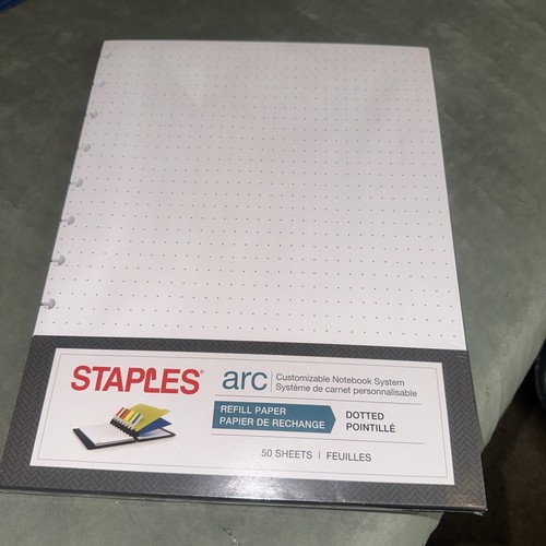 Staples Arc Notebook System Dotted Refill Paper 5..5 .5 inches 50 ...