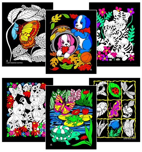 6-Pack of 8x10 Velvet Posters - Puppies, Pond, Kittens, Butterfly ...