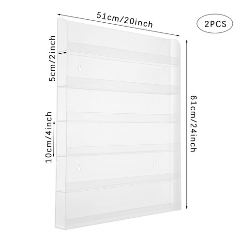 2PCS 6-tier Wall Mounted Nail Polish Display Rack for nail salons ...