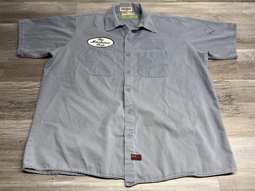 Vintage Red Kap Work Mechanic Shirt The Machine Shop Logo Rockabilly ...