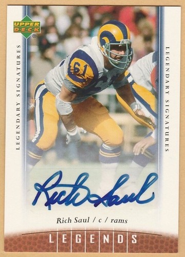 2006 UPPER DECK RICH SAUL NFL LEGENDS CERTIFIED AUTO AUTOGRAPH #59 | eBay
