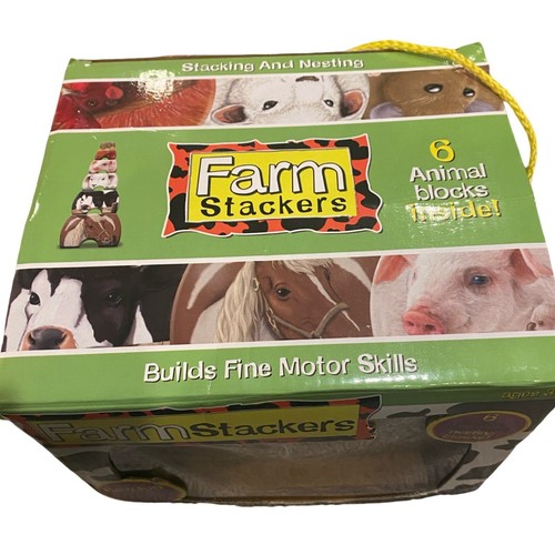 Farm Stackers, 6 Realistic Animal Stacking Blocks Inside | eBay