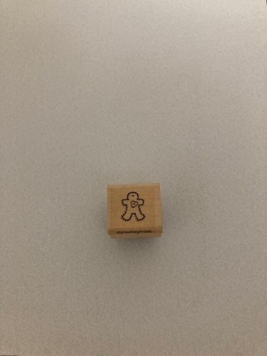 Stampin' Up! - Rubber Stamp - Gingerbread Man - With Heart - Tiny Size ...