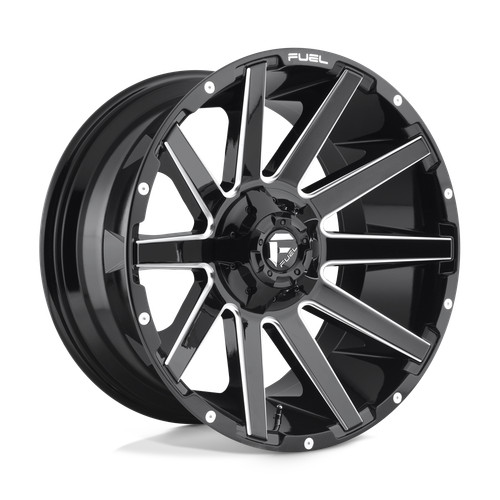 Set of 4 Fuel Off Road D615 CONTRA Wheels 20X9 6X120/5.5 BLACK-MIL 19MM ...