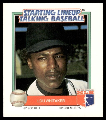 1988 TOPPS STARTING LINEUP TALKING BASEBALL LOU WHITAKER DETROIT TIGERS ...