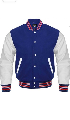 Unisex Leather Varsity Jacket Letterman Baseball Basketball Sports ...