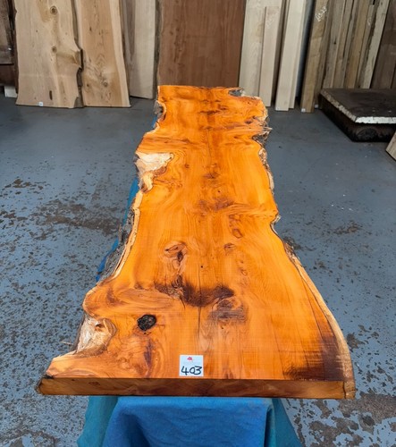 Yew Waney Edge 40mm Boards / Kiln Dried / Table Top / Bar Top /River ...