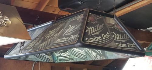 Miller Genuine Draft pool table hanging bar light - MGD - vintage and ...