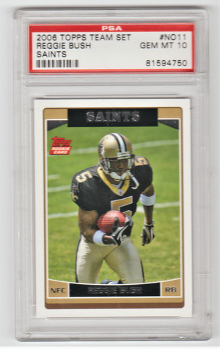 Reggie Bush Rookie Card 2006 Topps Team Set #11 Graded PSA Gem Mint 10 ...