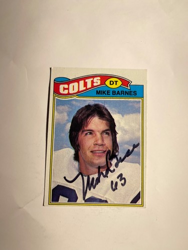 Baltimore Colts MIKE BARNES Signed Card | eBay