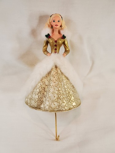 Vintage Barbie Christmas Stocking Hanger Mantel Hook Holder 1995 Mattel ...