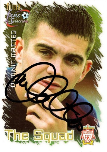 DOMINIC MATTEO Signed 1999 Futera Liverpool Fans Selection THE SQUAD ...