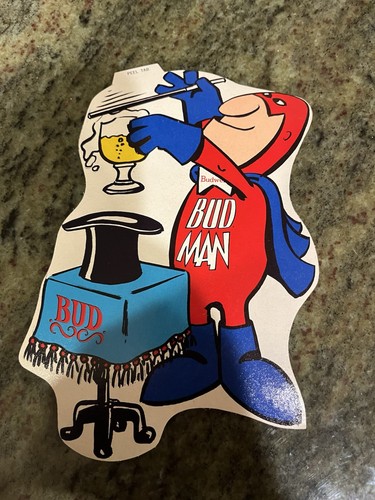 Vintage 1970s Budweiser Bud Man Magician Decal Sticker | eBay