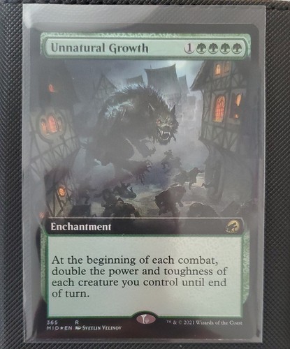 MTG FOIL Unnatural Growth Innistrad: Midnight Hunt 365 Extended Art | eBay