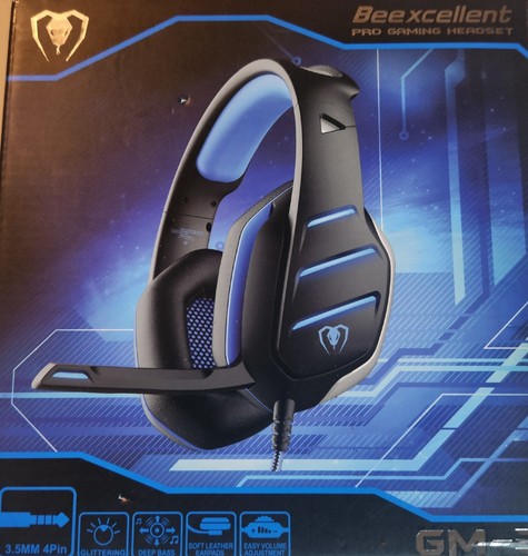 Beexcellent GM-1 Pro Gaming Headset, 3.5mm 4-Pin, Deep Bass, Soft ...