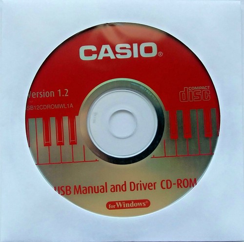 Casio USB Manual And Driver CD-ROM Disk in Sleeve Version 1.2 for CTK ...