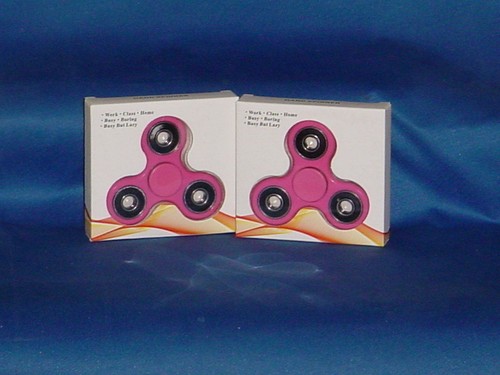 FIDGET HAND SPINNERS Set of 2 PINK High Quality Low Noise BRAND NEW IN ...