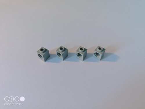 LEGO 6541 Technic Brick 1 x 1 with Hole Parts x4 Old Light Gray | eBay