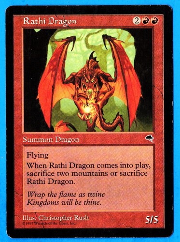 Rathi Dragon - Tempest MTG Red Rare Creature LP B | eBay