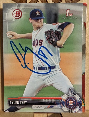 2017 Bowman Draft Tyler Ivey Houston Astros Autograph | eBay
