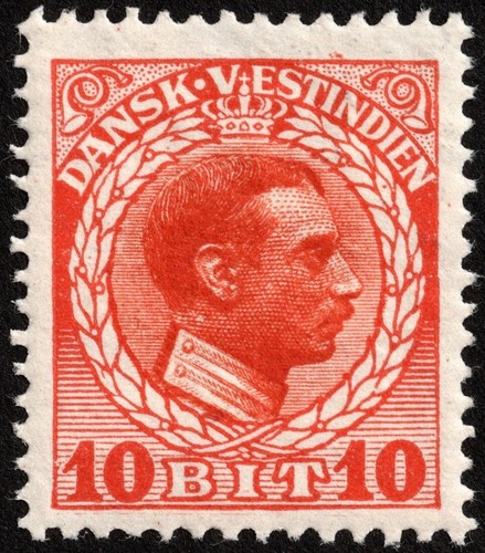 Danish West Indies - 1915 - 10b Red King Christian X Issue # 52 Mint NH ...