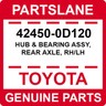 42450-0D120 Toyota Hub & bearing assy, rear axle, rh 424500D120, New ...
