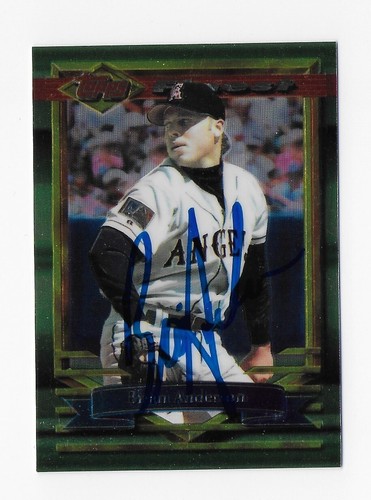 1994 FINEST #304 BRIAN ANDERSON ANGELS RAYS AUTOGRAPHED SIGNED BASEBALL ...