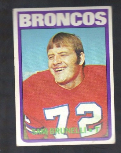 1972 TOPPS SAM BRUNELLI #208 DENVER BRONCOS | eBay
