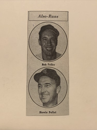 Bob Feller Howie Pollet Indians Cardinals 1959 Sporting News Baseball ...